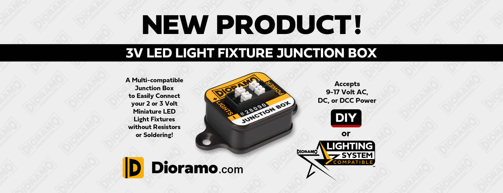 New Product: 3V LED Miniature Light Fixture Junction Box — Dioramo ...