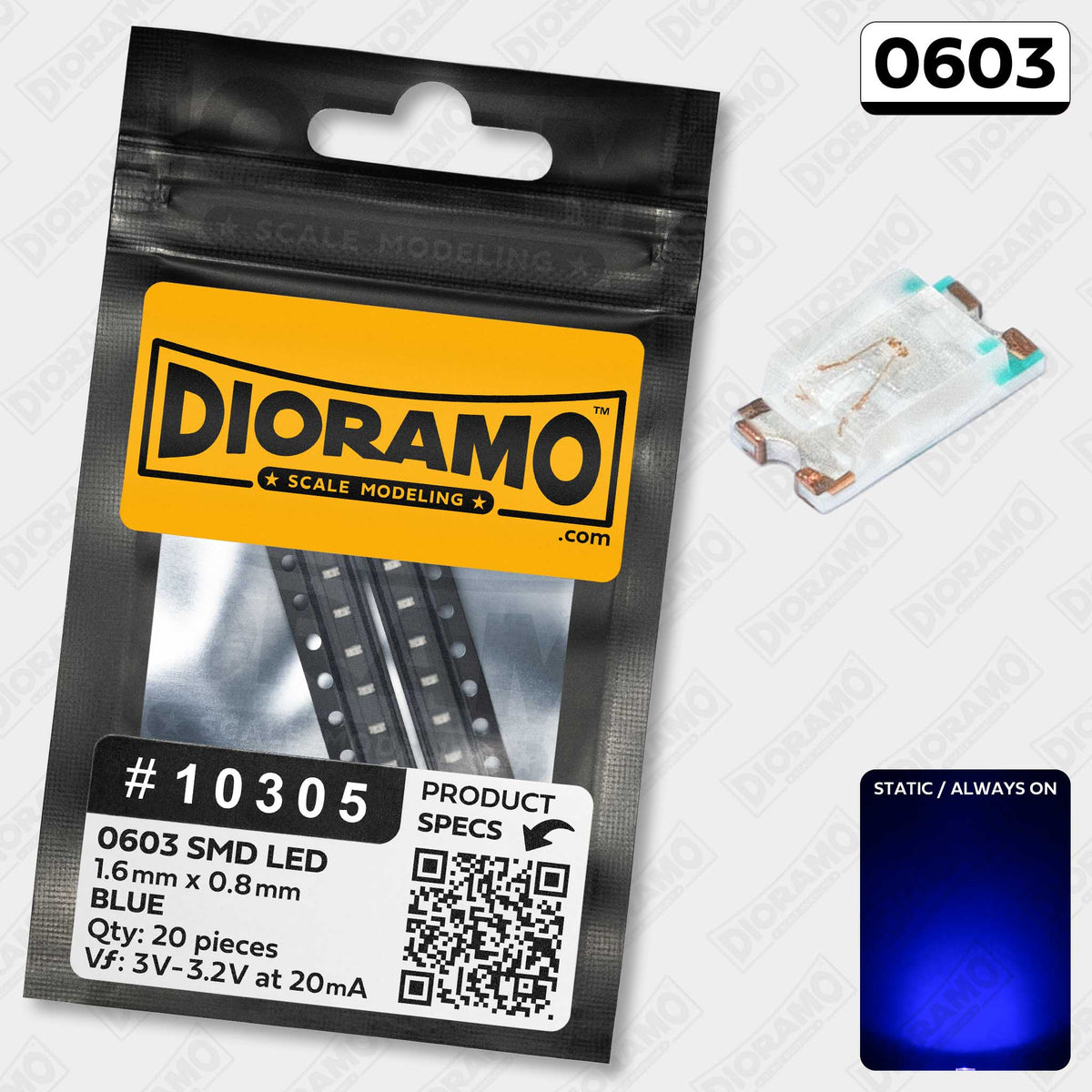0603 Blue SMD LED. 20 pcs. — Dioramo Scale Modeling