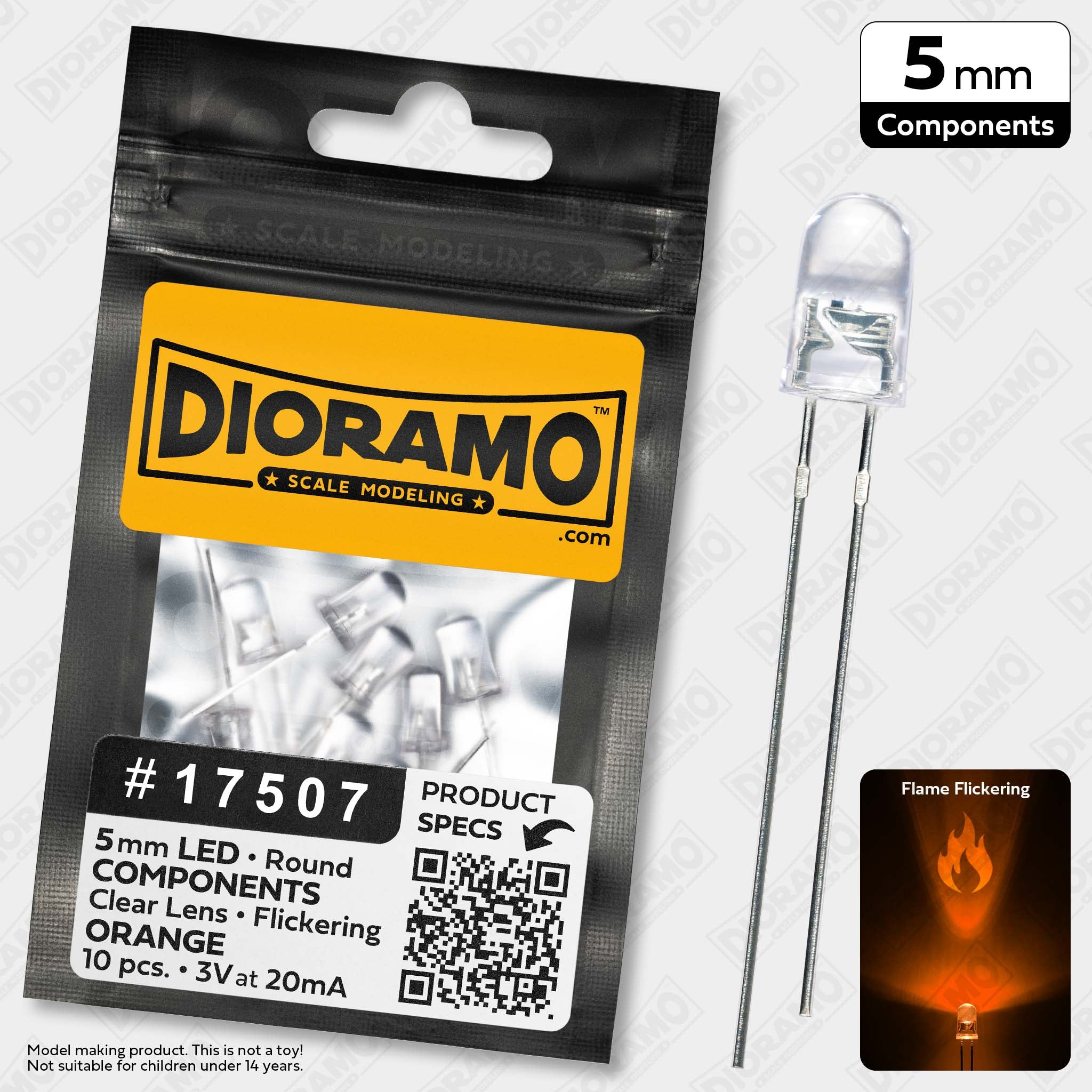 Flame Flickering Fire Effect LEDs for Diorama, Scale Model, Miniature ...